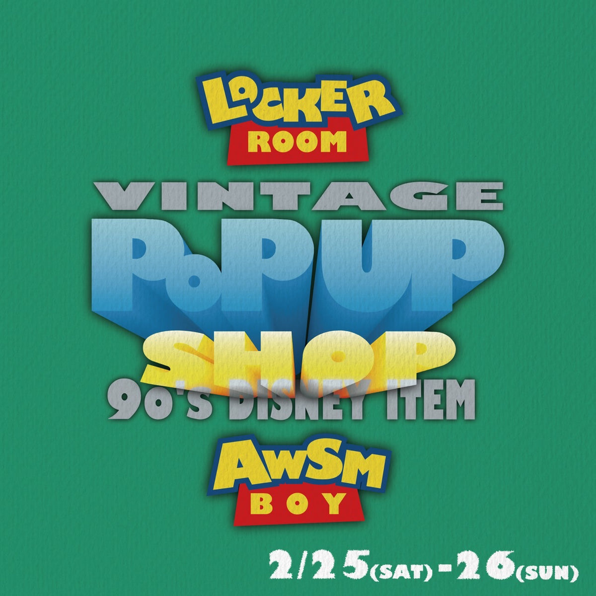 VINTAGE LOCKER ROOM POPUP SHOP – Awesome Boy